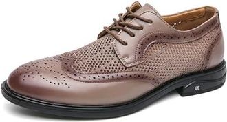 Generic Chaussures richelieu en maille ajour&eacute;e pour homme - Style d&eacute;contract&eacute; et l&eacute;ger - Style d&eacute;contract&eacute; - Pour le travail et le travail, beige, 38 2/3 EU