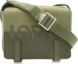 Loewe Sac Messenger avec Logo Pre-owned - Femme - Pre-owned - Vert - Taille: ONE Size