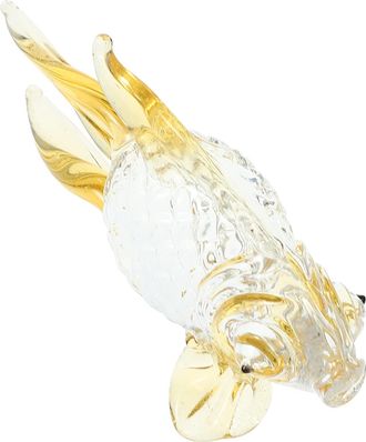 BESPORTBLE 1stück Glas Fisch Figurine Deko Goldene Tischdekoration Für Zuhause Büro Events Stilvolles Meeres Tier Ornament Für Hochzeiten Geburtstage Valentinsta
