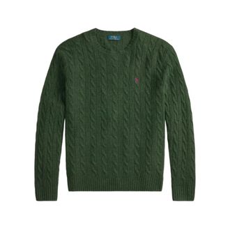 Ralph Lauren Pullover mit Zopfmuster und Pony-Stickerei - - Knitwear - Herren - Gr&uuml;n - 2XL