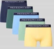 Ralph Lauren Trunks mit elastischem Logo-Bund im 5er-Pack