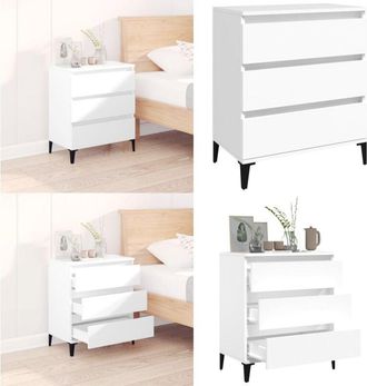 vidaXL Sideboard Weiß 60x35x70 cm Holzwerkstoff - Schreibtisch - Wohnzimmermöbel - Sideboard - Regal - Weißer Schrank - Home & Living