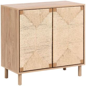 Beliani Sideboard mit 2 T&uuml;ren BONDI Hellbraun