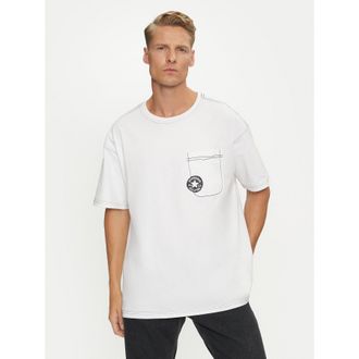 Converse T-Shirt Sketch 10027256-A04 Wei&szlig; Standard Fit