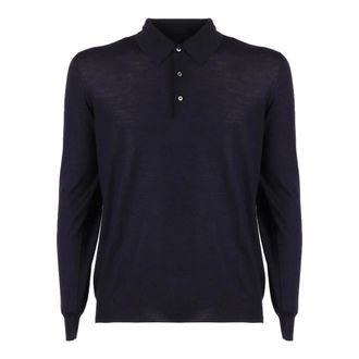 Fedeli Superfeines Woll-Polohemd - - Knitwear - Herren - Blau - XL