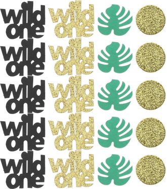 BESPORTBLE SOIMISS Hawaiian Party Konfetti Satz Wild One Papierkonfetti Geburtstag Deko Tropisches Tischstreu Papiermaterial Vielseitig f&uuml;r Babyparty und Einladu