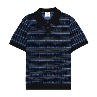 Casablanca Monogram Jacquard Poloshirt - - Tops - Herren - Mehrfarbig - M