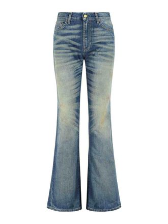 Acne Studios Jean &Eacute;vas&eacute; - Bleu