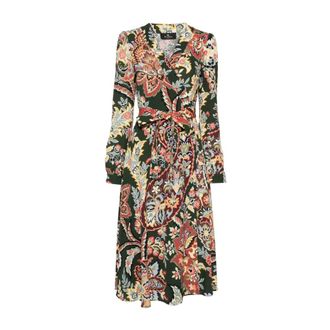 Etro Floral Paisley Print Midikleid - - Dresses - Damen - Gr&uuml;n - L
