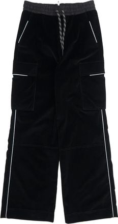 Moncler Femme, Pantalons, Noir, Taille: 40 FR Wide Pantalons