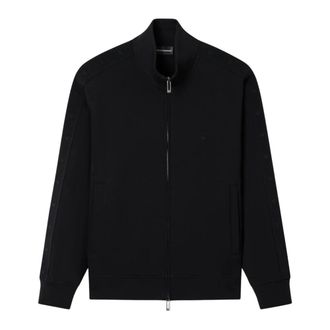 Emporio Armani Sweatshirt mit durchgehendem Rei&szlig;verschluss und Micro-Adler-Band - - Sweatshirts & Hoodies - Herren - Schwarzk - 2XS