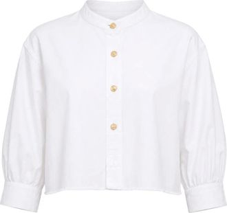 Cellar Door Femme, Blouses et Chemises, Blanc, Taille: 38 FR Loren Cropped Shirt