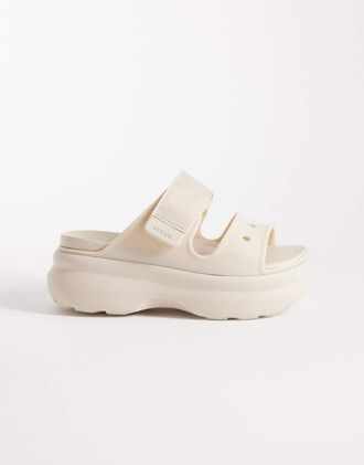 Crocs Soho - Sandalen in Frapp&eacute; mit zwei Riemen-Brown