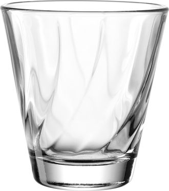 Leonardo Twist Wasserglas, 1 Stück, spülmaschinenfestes Saft, hochwertiges & modernes Trink, ergonomisch, alltagstaugliche & geschwungenes Wasser, 215 ml, 0235