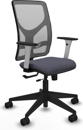 Piqueras y Crespo B&uuml;rostuhl mit Lendenwirbelst&uuml;tze, mit wei&szlig;en und schwarzen Armlehnen, ausgestattet mit Syncro/Traslack und Schneideschaum, mit Rollen von 65 mm, Nylon