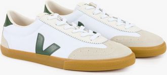 Veja Baskets Volley en coton et cuir m&eacute;lang&eacute;s