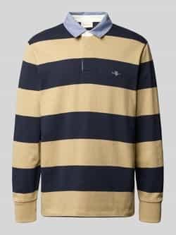 GANT Sweatshirt mit gerippten &Auml;rmelabschl&uuml;ssen