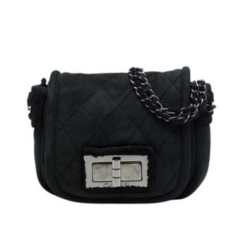 Chanel Pre-owned Shearling-Besetzte Umh&auml;ngetasche - - Pre-owned - Damen - Schwarzk - ONE SIZE