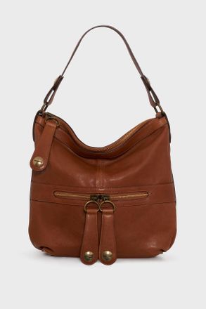 Gerard Darel Sac en cuir lav&eacute; - MIDDAY - Camel