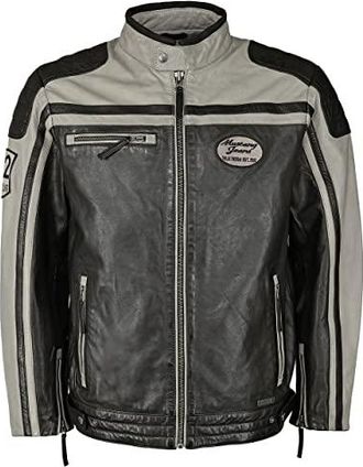 Mustang Jeans Veste en cuir pour homme 31021213, Noir, 62