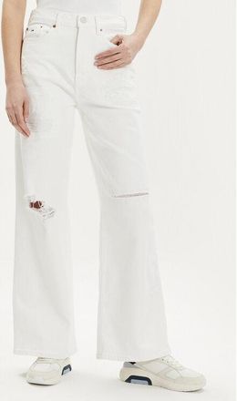 Tommy Jeans Jeans Claire DW0DW18322 Wei&szlig; Wide Leg