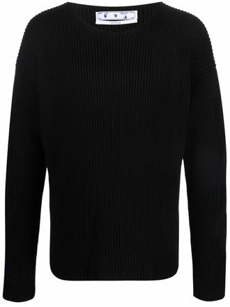 Off-white pull &agrave; rayures Diag - Noir