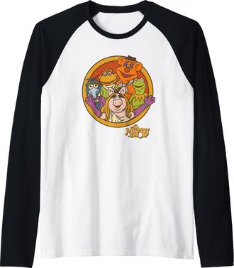 Disney The Muppet Show 50th Anniversary Retro Muppets & Logo Raglan