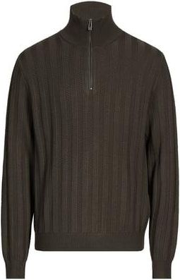 A|X Armani Exchange Pullover aus Wollmischung mit Reißverschluss am Kragen in Grün