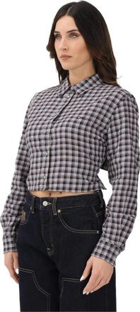 Tommy Jeans Femme, Blouses et Chemises, Multicolore, Taille: 38 FR Chemise &agrave; manches longues