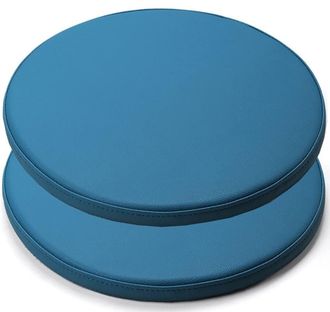Generic Rundes Stuhlkissen Aus Memory-Schaumstoff Rutschfestes Weiches Rundes Stuhlkissen,1/2/4er Set Sitzkissen/Hockerkissen, Bequemes Bar-Sitzkissen(Blue,45
