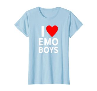 I Heart Love Emo Boys Heart Trendy Egirl Eboy GF Aesthetic Vibe T-Shirt