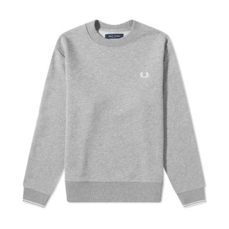 Fred Perry Rundhals-Sweatshirt aus Boucl&eacute; - - Sweatshirts & Hoodies - Herren - Grau - XL