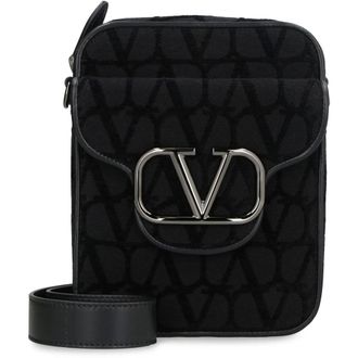 Valentino Garavani Homme, Sacs, Noir, Taille: ONE Size Sac bandouli&egrave;re Loc&ograve; avec motif Iconographe