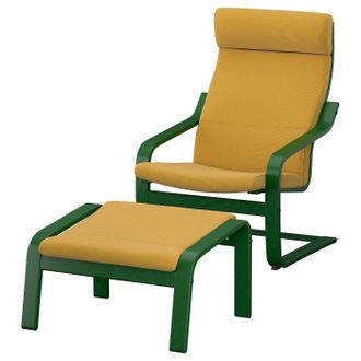 IKEA PO&Auml;NG Sessel und Hocker