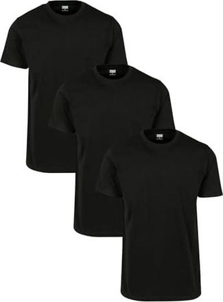 Urban Classics Homme Basic Tee 3-pack T Shirt, Noir (Black/Black/Black 01168), M EU