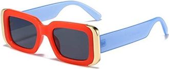 Generic Lunettes de soleil carrées Hip Hop 2025 pour hommes et pour femmes, décoration de fête tendance en plein air (couleur : E, taille : moyen)