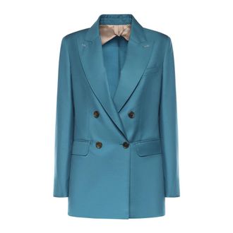 Max Mara Femme, Vestes, Bleu, Taille: 40 FR Mxmstaffa Blazer