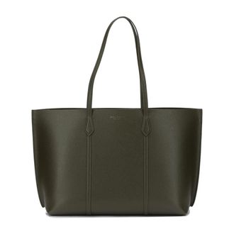 Tory Burch Perforated Logo Leather Tote - - Bags - Damen - Gr&uuml;n - ONE SIZE