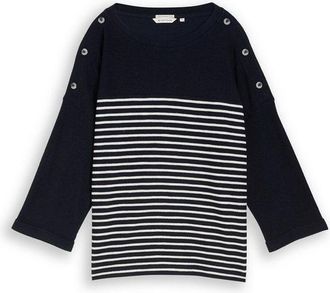 Tom Tailor 3/4-Arm-Shirt T-Shirt Langarmshirt mit Streifenmuster