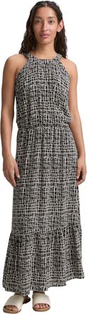 Tom Tailor Damen 1046493 Kleid, 38117 - Abstract Black Grid Design, 38 EU