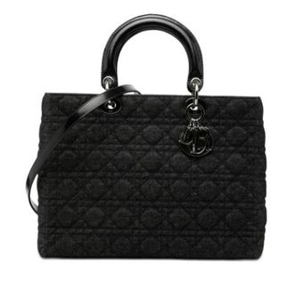 Dior Pre-owned Lady Dior Denim Handbag - - Pre-owned - Damen - Schwarzk - ONE SIZE