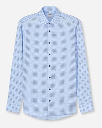 Olymp Level Five, Body Fit, Natural Stretch-Hemd mit Print in