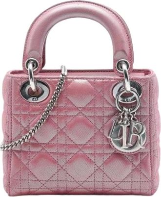 Dior Pre-owned Mini Lady Dior - Femme - Pre-owned - Rose - Taille: ONE Size