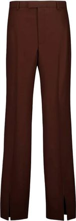 Gucci Gerade Hose mit Schlitz - Braun