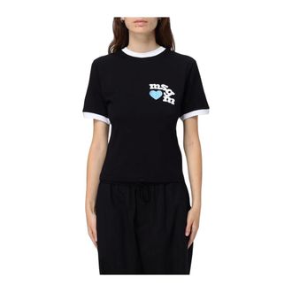 Msgm Msgm - T-shirt &agrave; d&eacute;tails contrastants - Femme - Tops - Noir - Taille: 40 FR