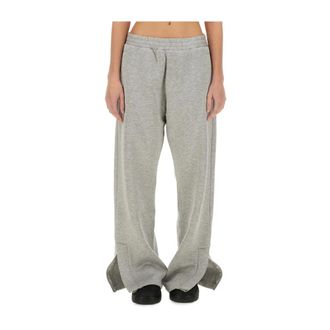 Fiorucci Femme, Pantalons, Gris, Taille: 40 FR Wide Pantalons