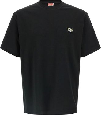 Kenzo Homme, Tops, Noir, Taille: 2XL Wild Tiger Cotton Crew Neck T-Shirt