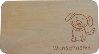 Ffelsenfest Fr&uuml;hst&uuml;cksbrettchen Kinder I Brotzeitbrett personalisiert I Hund