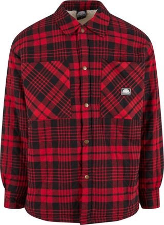 Southpole Herren Flannel Quitted Shirt Jacket DarkRed, XXL