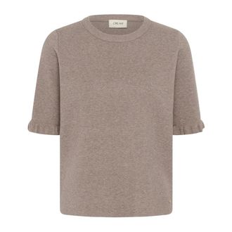 Cream Rundhals-Strickware - - Knitwear - Damen - Braun - XL